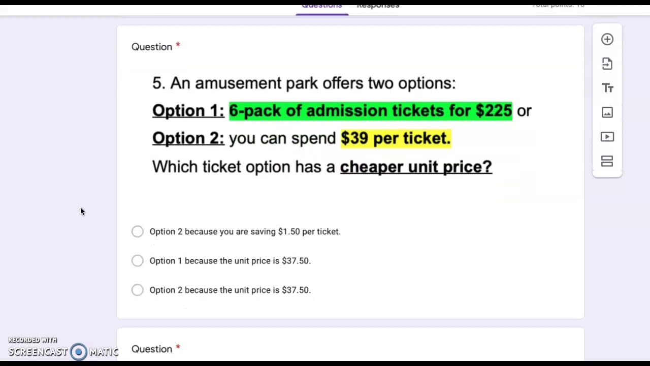 Units Rates and rate quiz - YouTube
