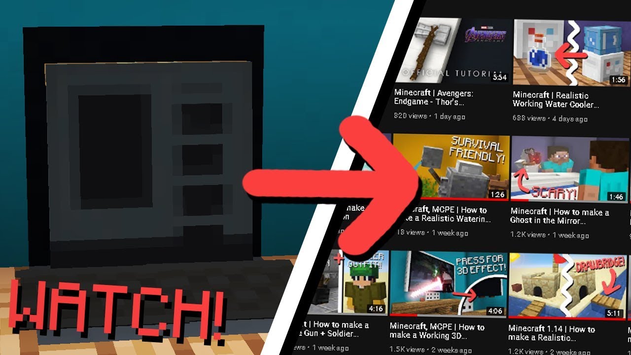Minecraft | Working Youtube tutorial (Watch videos!) - YouTube