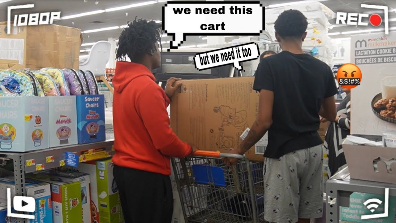 PUTTING STUFF IN STRANGERS CART PRANK!! - YouTube
