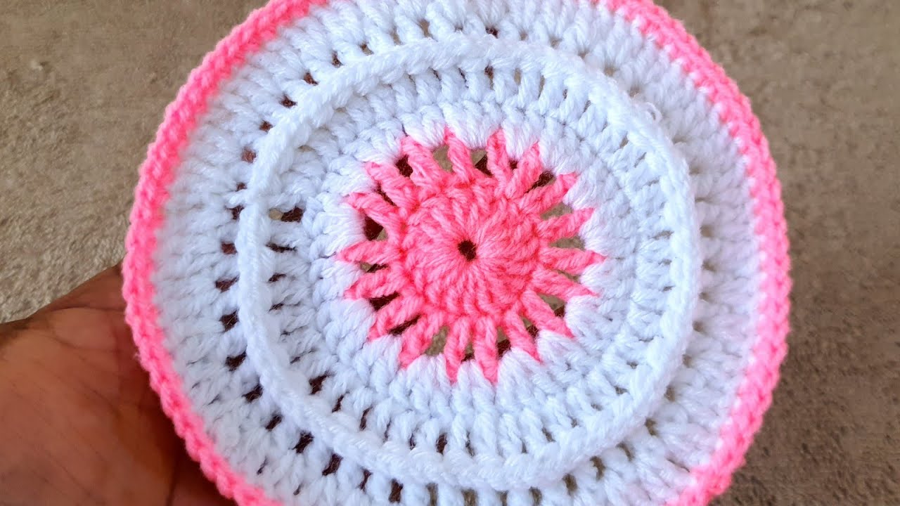 Easy Crochet Coster pattern, Crochet Coster for beginners, woolen Coster, Cup Coster, Tea Coster ...