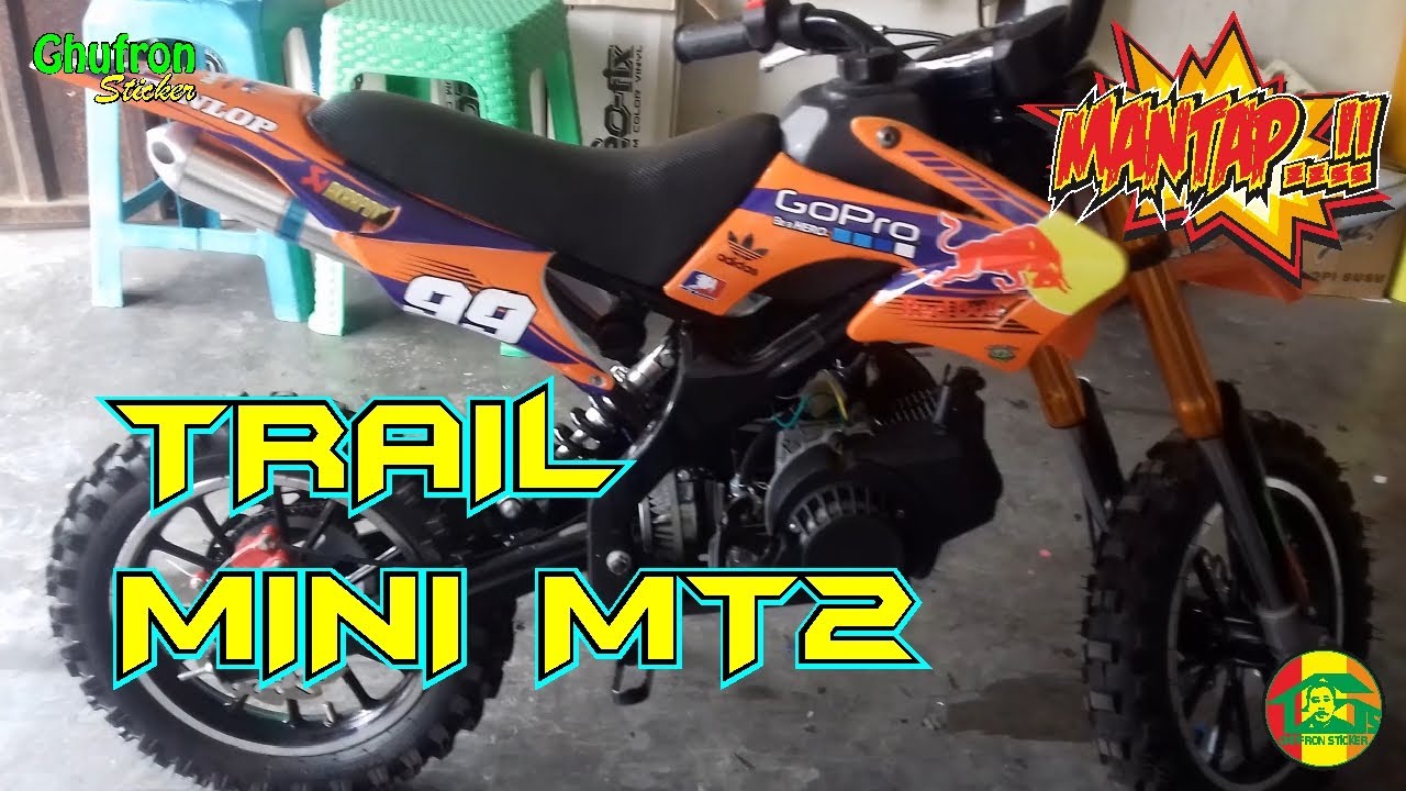 Modifikasi Motor Trail | Decal Trail Mini MT2 | Mesin Pemotong Rumput ...