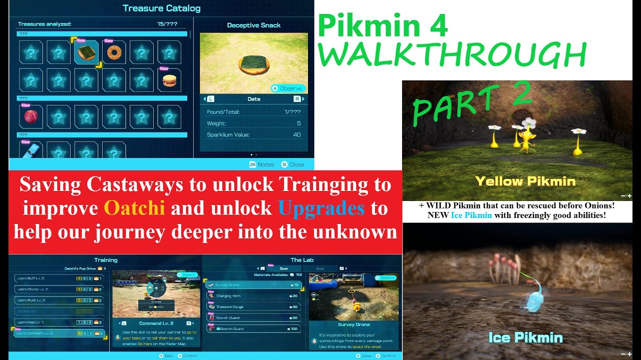 Pikmin 4 WALKTHROUGH Part 2: Finding Ice Pikmin and clearing caves for ...