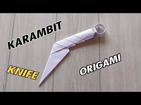 KARAMBIT KNIFE ORIGAMI|HOW TO MAKE PAPER WEAPON KARAMBIT KNIFE EASY TUTORIAL|STEP BY STEP FOLDING 