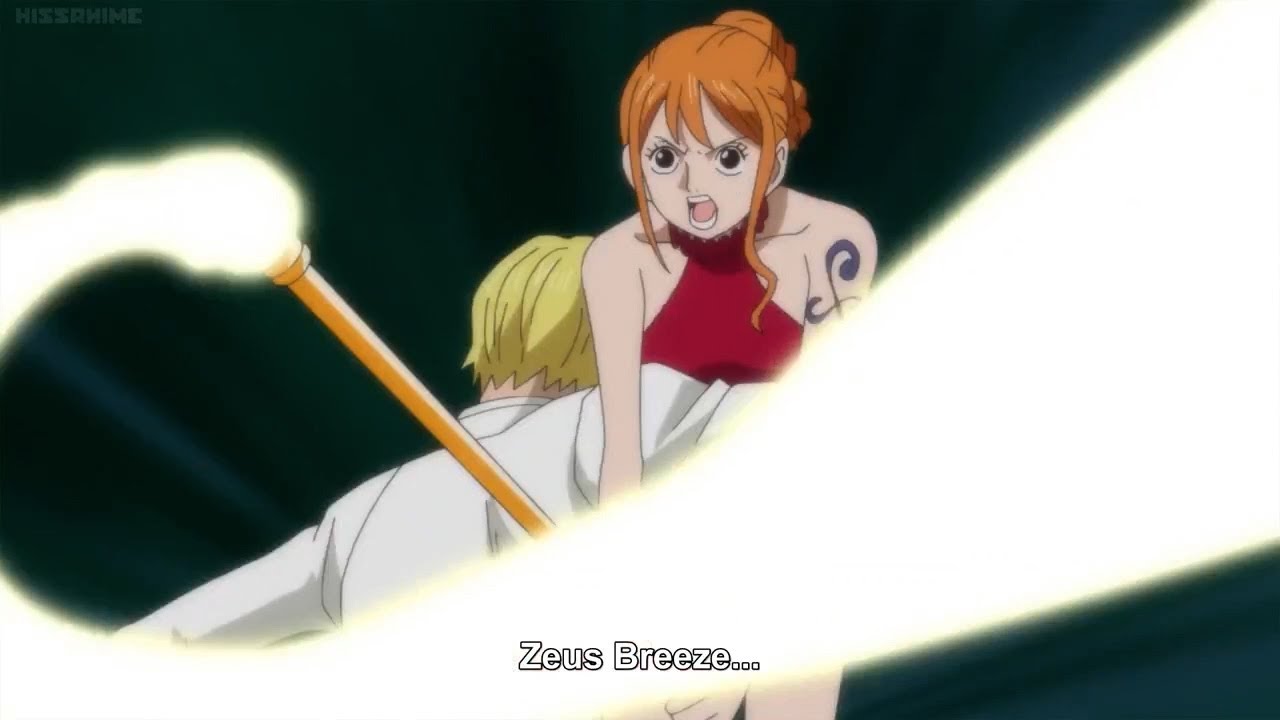 Nami attacks Big Mom with Zeus' Full Power - YouTube