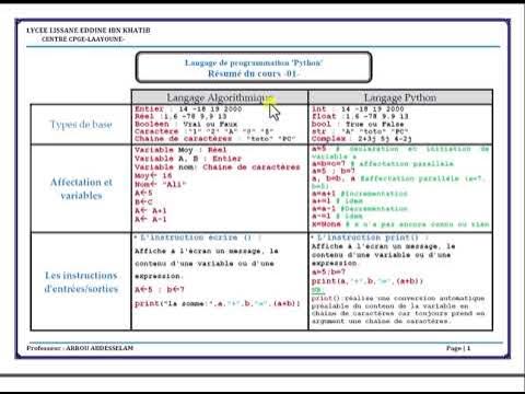 Traduction_Algorithme_en_Python_Partie1 - YouTube