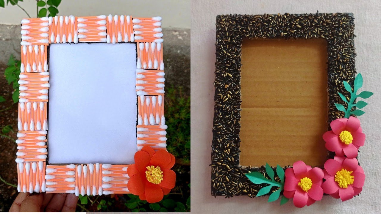 2 BEAUTIFUL PHOTO FRAME USING CARDBOARD 🔥 || CUTE AND SIMPLE PHOTO ...