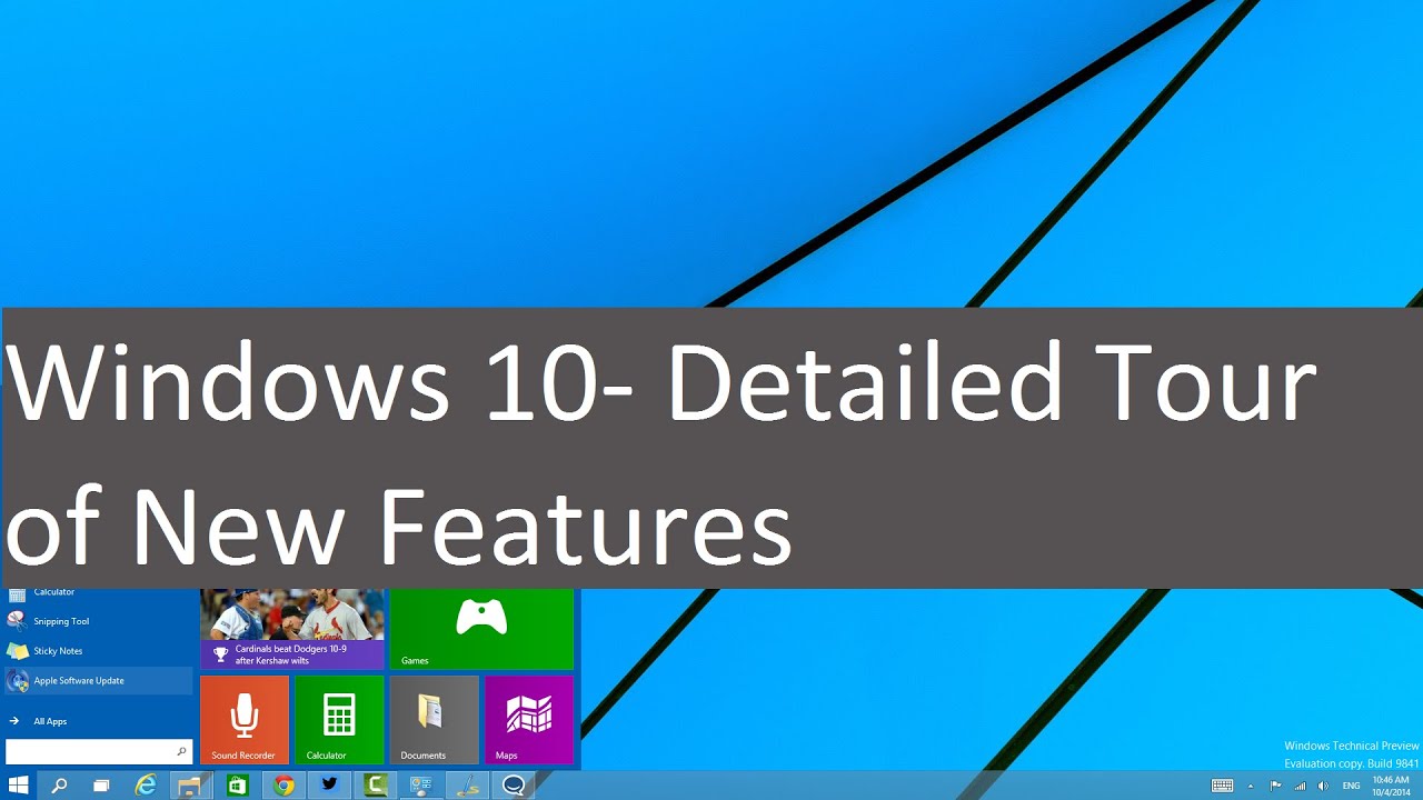 Windows 10- Detailed Tour of New Features - YouTube