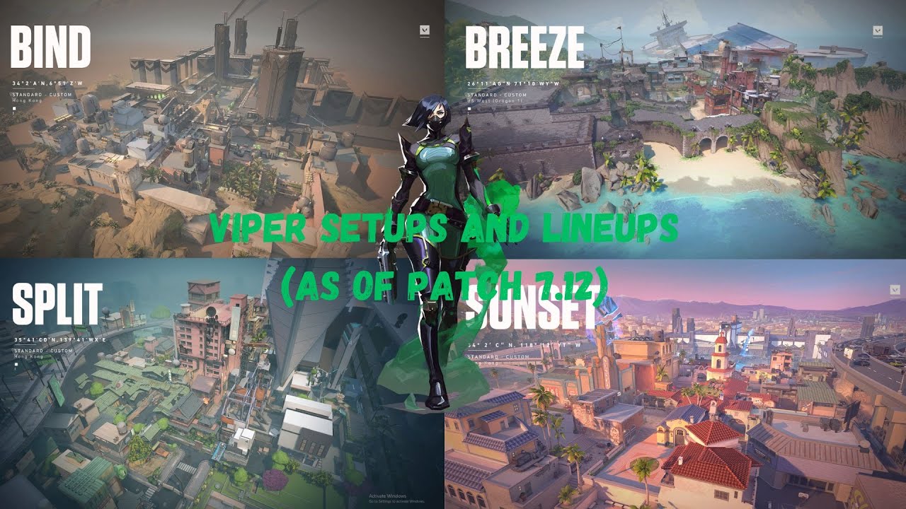 Valorant Viper Setups and Lineups for Bind, Breeze, Split, and Sunset ...