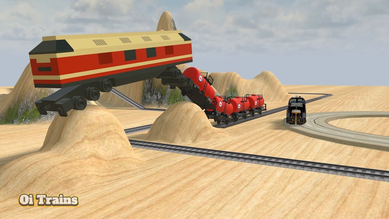 Lego Trains vs Modern Trains 007 Jump Over the Tracks - YouTube