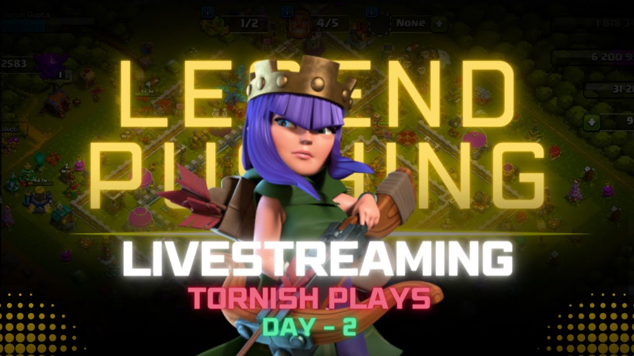 CLASH OF CLANS Live||COC LIVE STREAM||coc live trophy push Road to 2k ...
