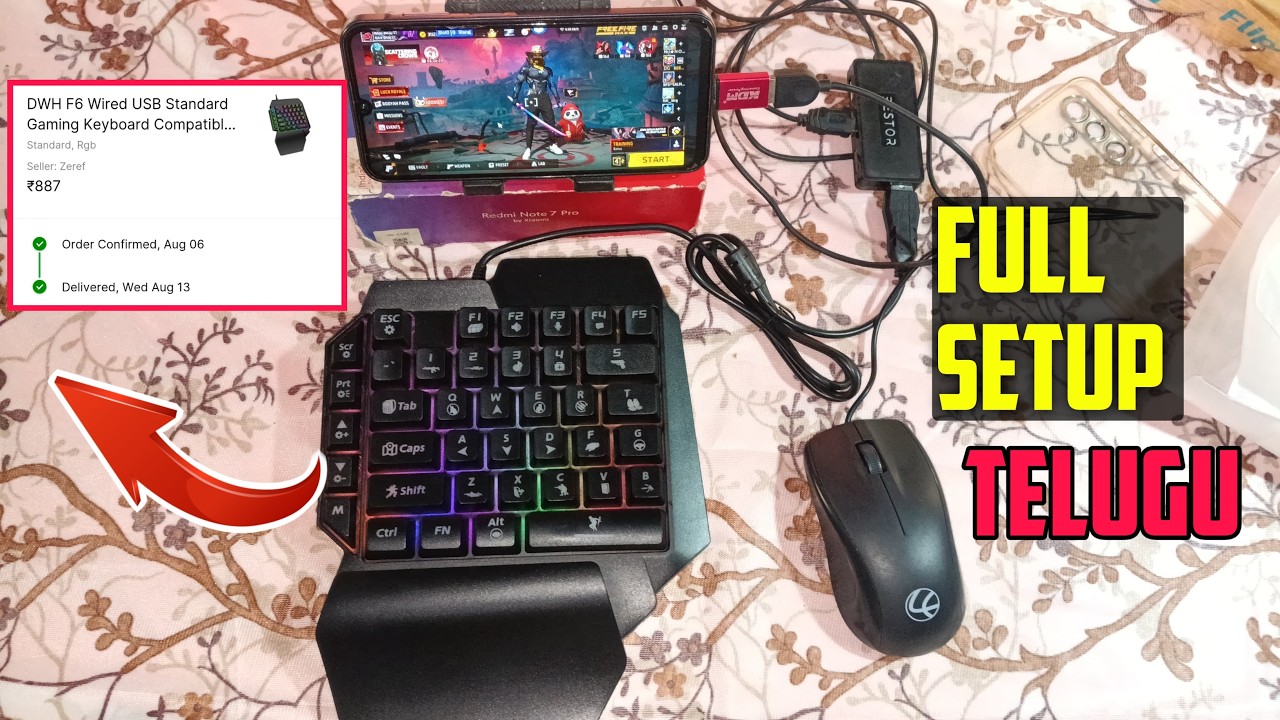 How to play freefire Keyboard and mouse full setup || freefire playing ...