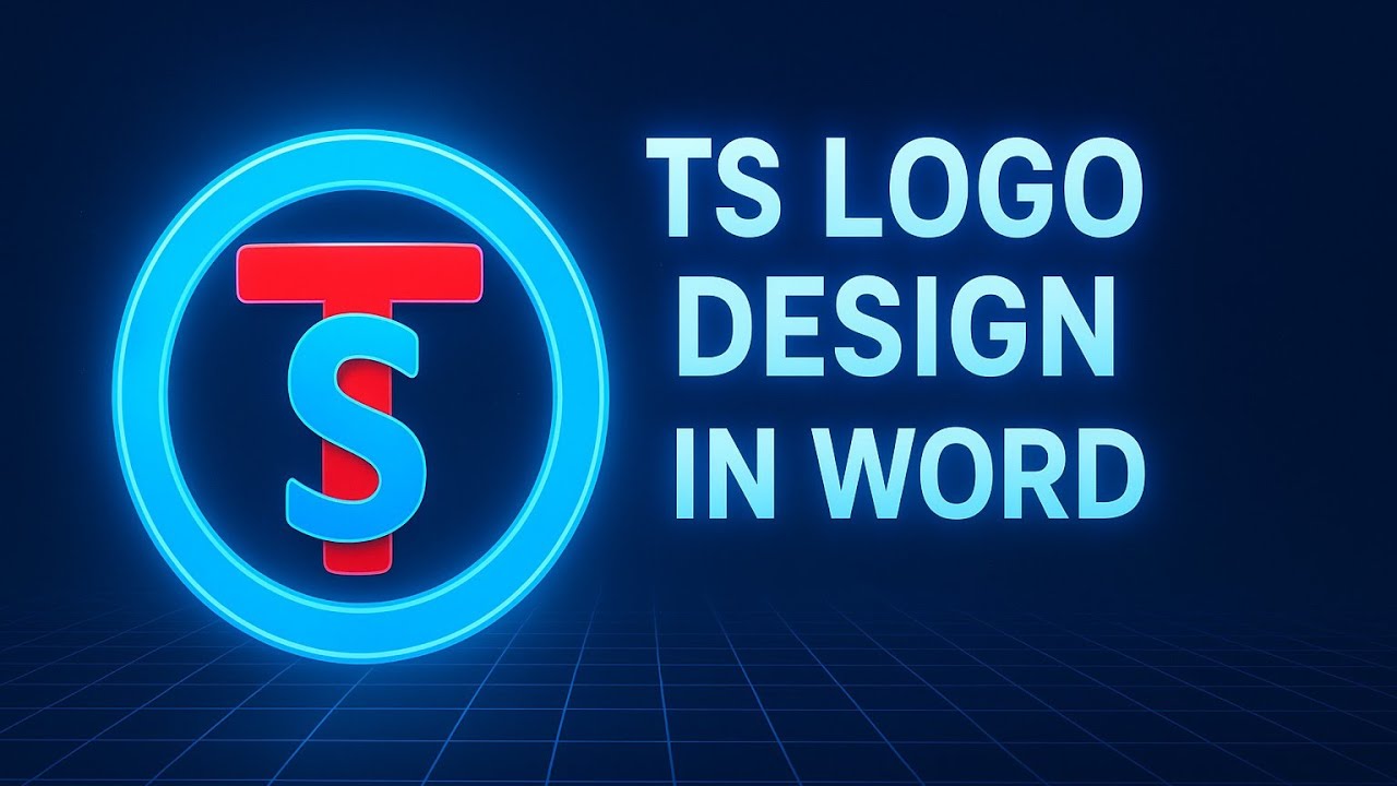 TS Logo Design in Word | Create a Professional 3D Logo Using Microsoft ...
