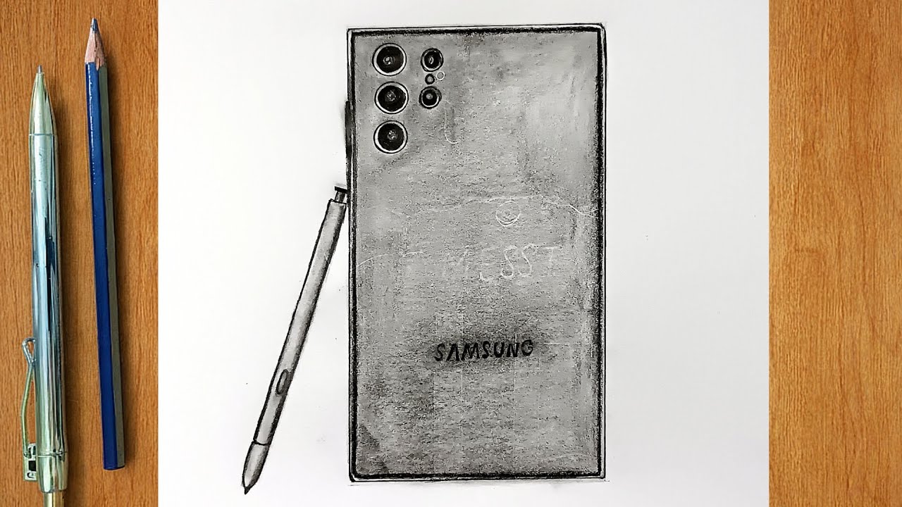How to Draw "a Samsung Galaxy S22 Ultra" | Easy Drawing of a Samsung ...