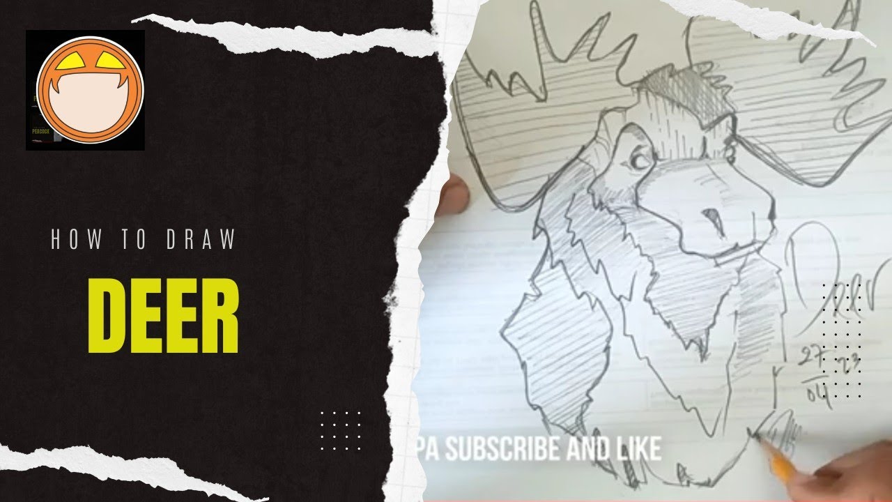 cara menggambat rusa | How to draw Deer easily - YouTube