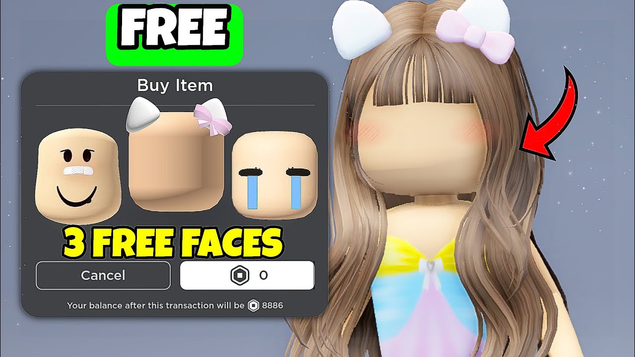 3 FREE FACES ON ROBLOX! - YouTube