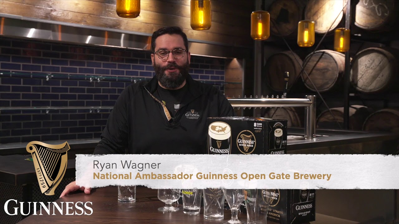 How to pour Guinness from a can - YouTube