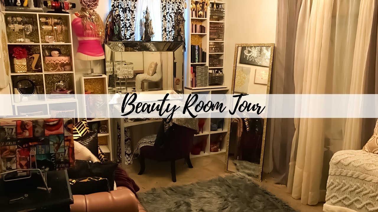 Beauty Room Tour| Diy Dressing Room Tour| Apartment Friendly - YouTube