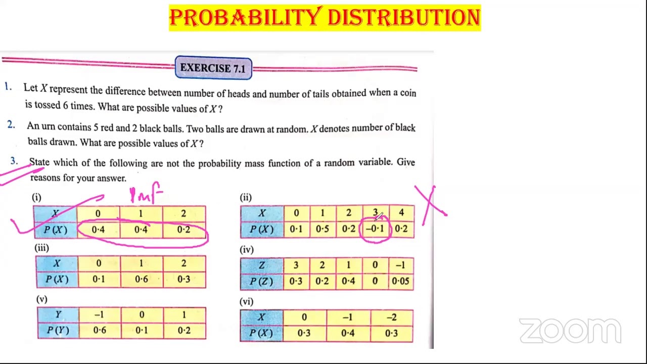 Probability Distribution class 12th lect 1 - YouTube