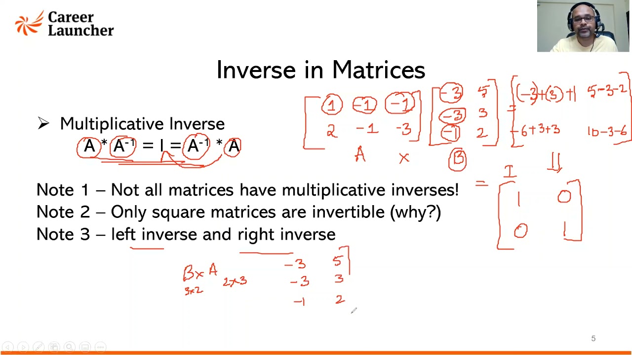 Matrices 8 Matrix Inverses 1 - YouTube