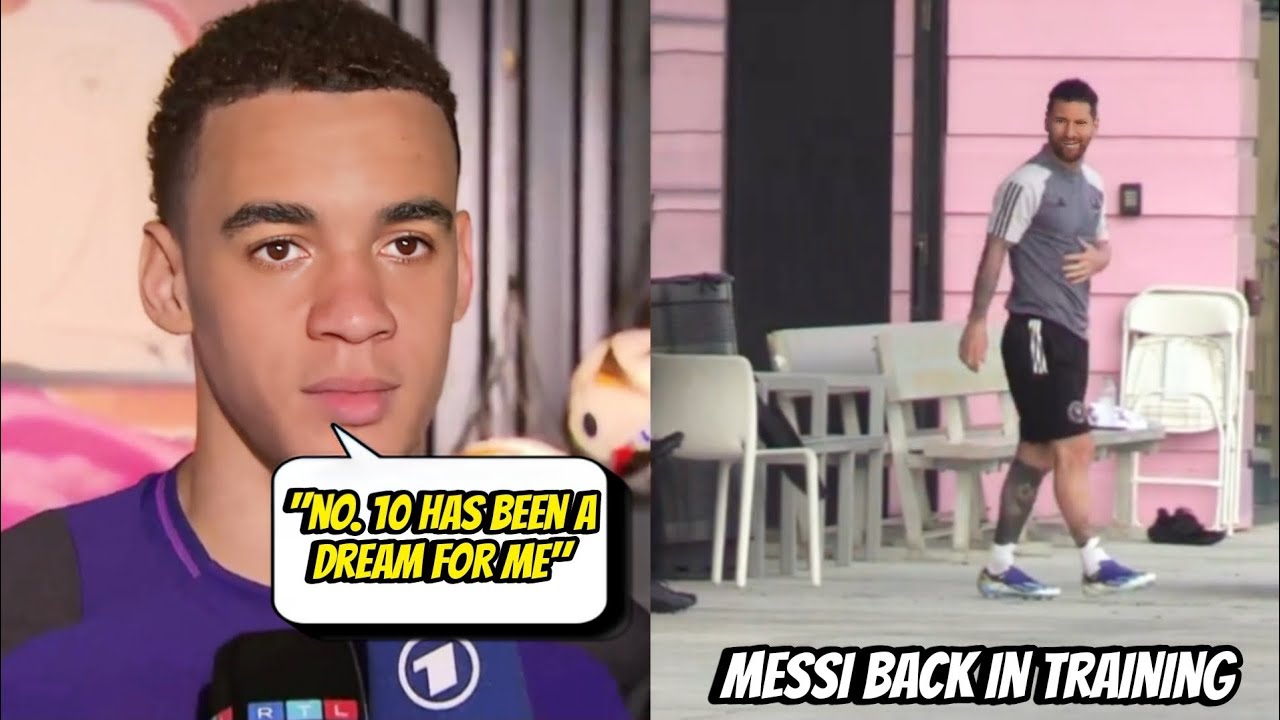 😍Musiala on getting the number 10 for Germany and Messi training alone ...