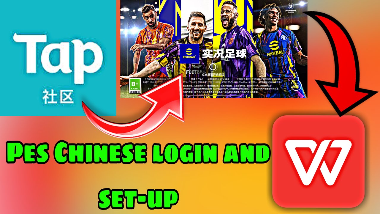 How to login and set-up account Efootball pes Chinese new method ...