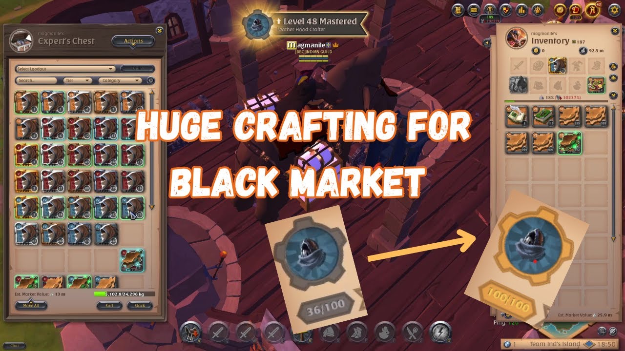 Crafting for Black market and speccing my crafting #albion #mmo #game # ...