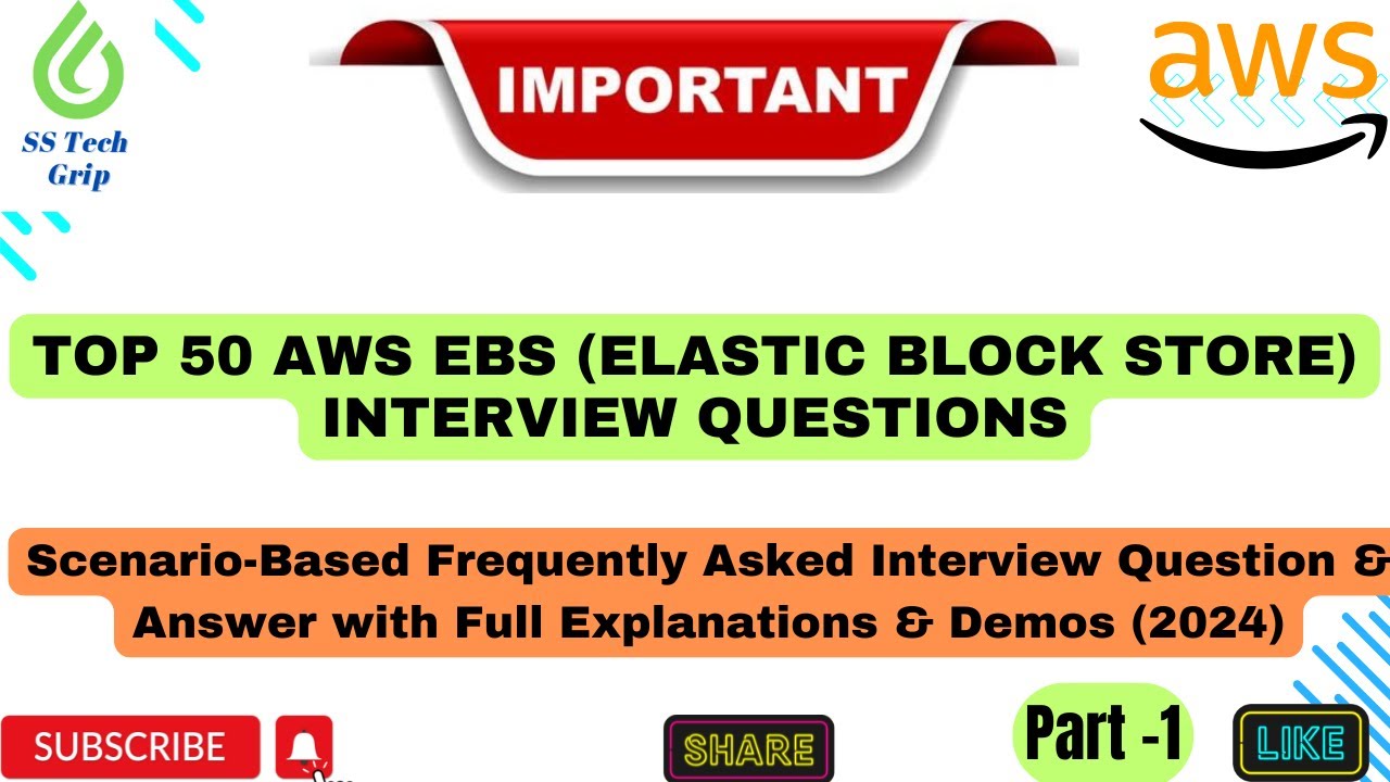 Top 50 AWS EBS Scenario Based Interview Questions and Answers| Part -1 - YouTube