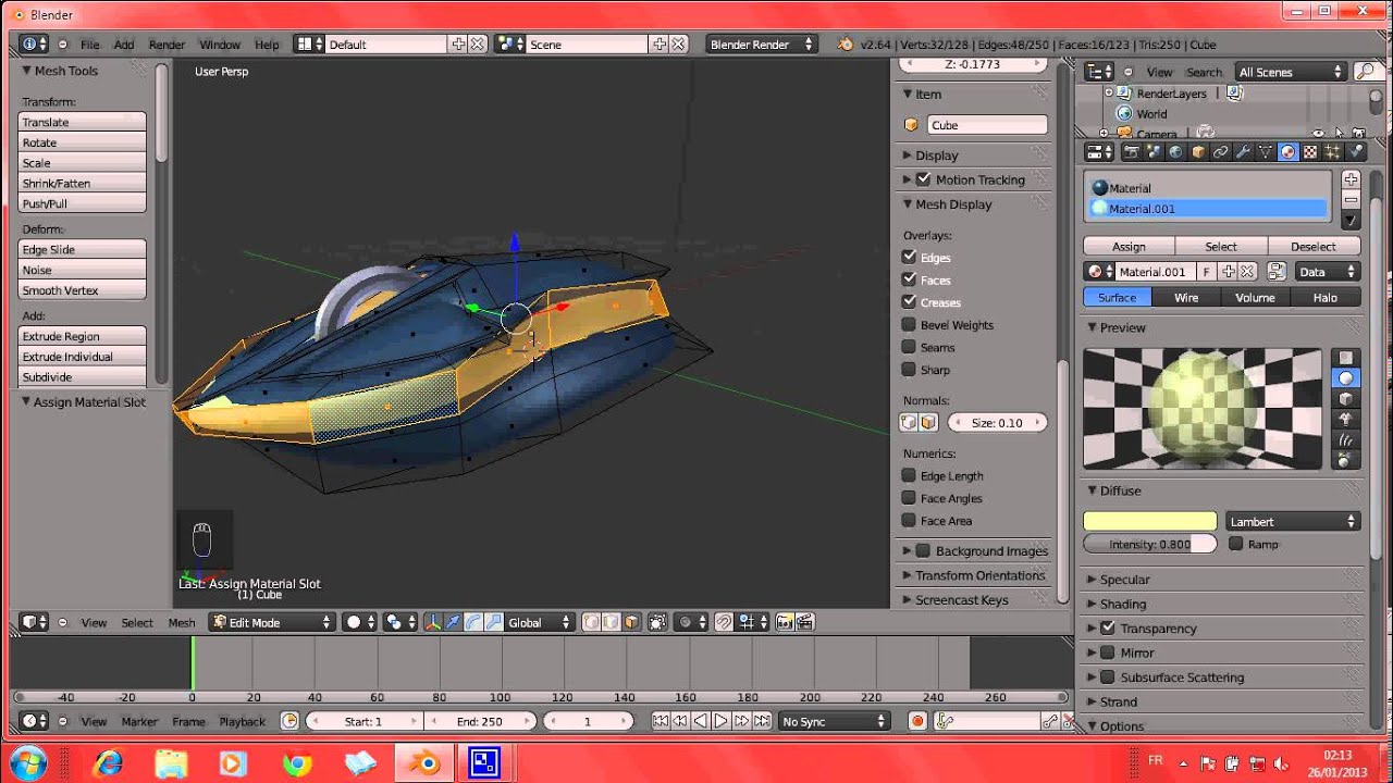 tutoriel blender modeling a mouse (modeliation d'une souri) - YouTube