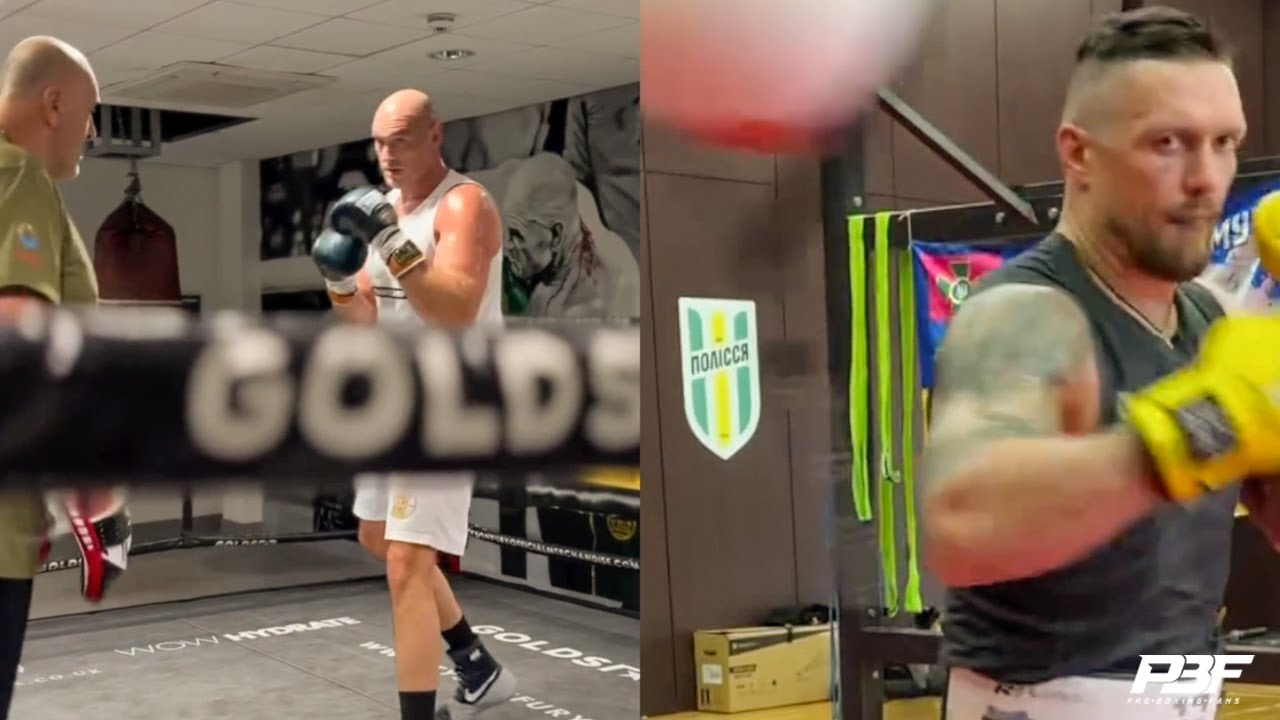 TYSON FURY VS OLEKSANDR USYK SIDE-BY-SIDE TRAINING FOOTAGE COMPARISON - WHO BECOMES UNDISPUTED ...