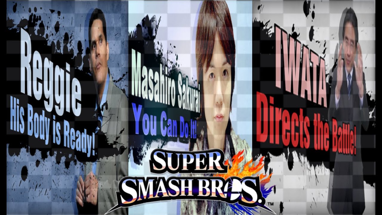 Super Smash Bros 3DS: Reggie VS Sakurai VS Iwata (Gunner Mii Fighters ...