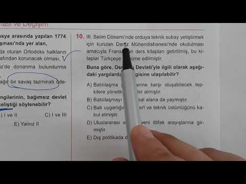 TYT 2021 - Tarih Soru Çözüm-12 / 18.Yüzyılda Diplomasi ve Değişim