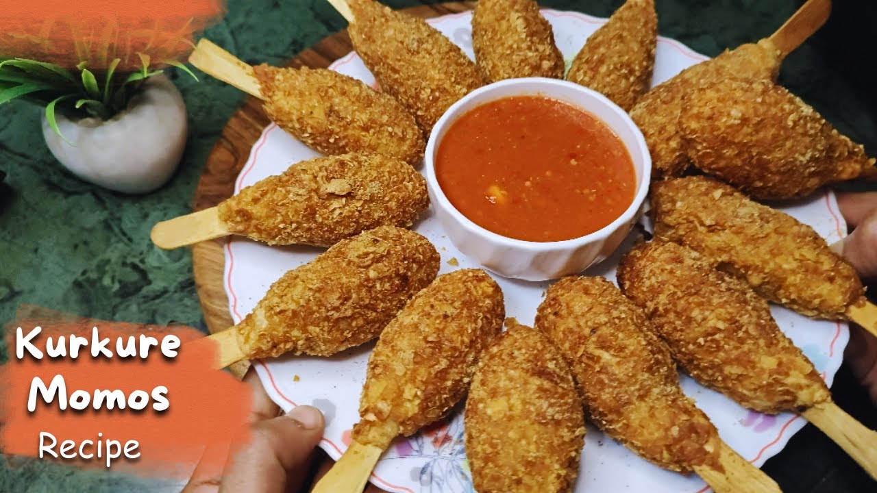 Restaurant style kurkure momos recipe at home ♥️ || crispy momos recipe ...