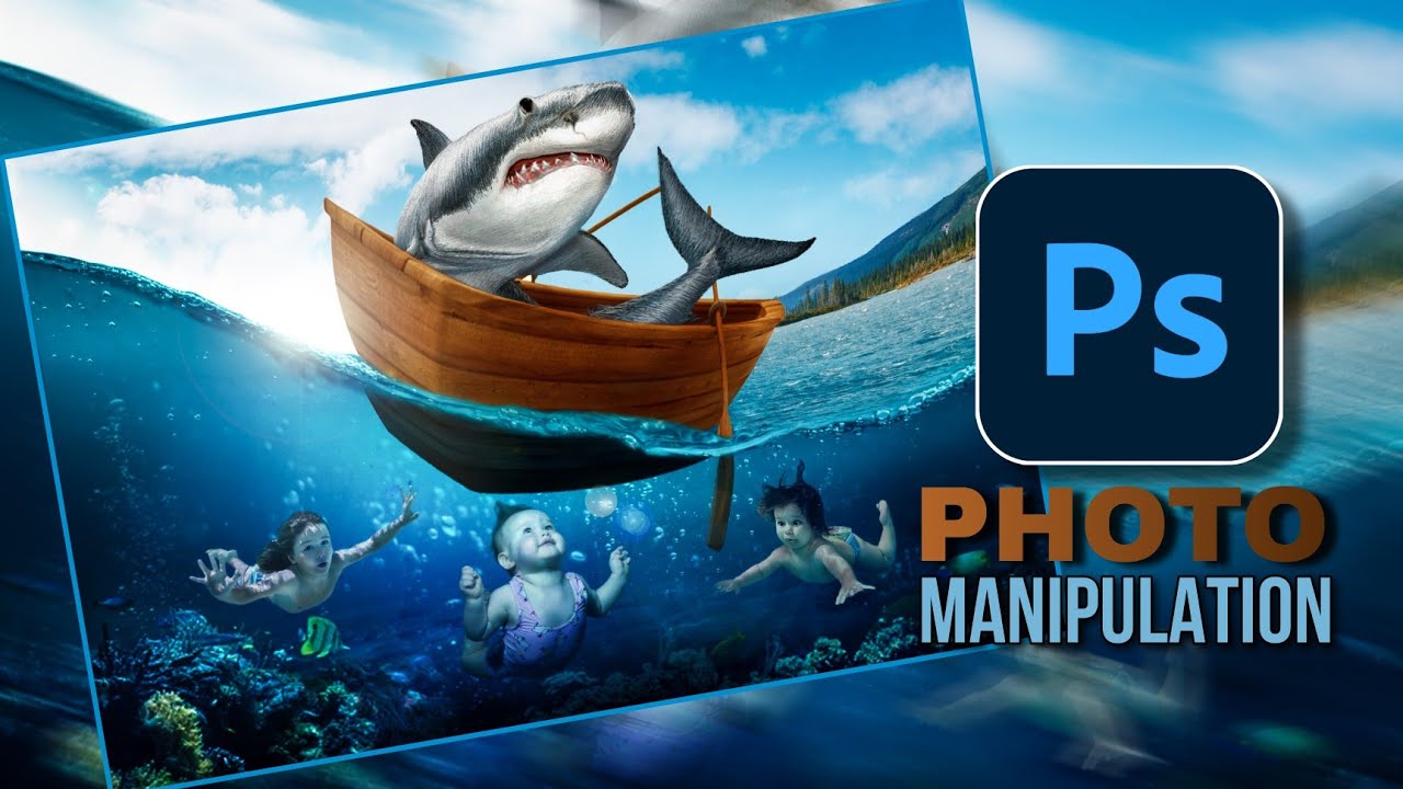 Fun With Shark !!! in Photoshop/ Photo manipulation - YouTube