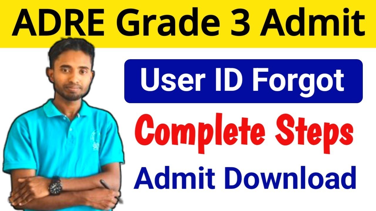ADRE Grade 3 Admit Card Download || Adre Username Forgot Password ...