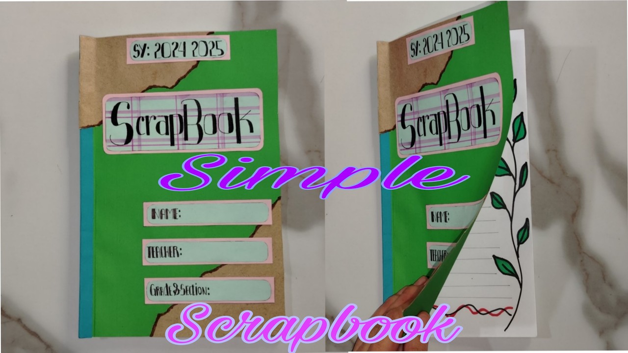HOW TO MAKE BORDER DESIGN SCRAPBOOK SCHOOL PROJECT - YouTube