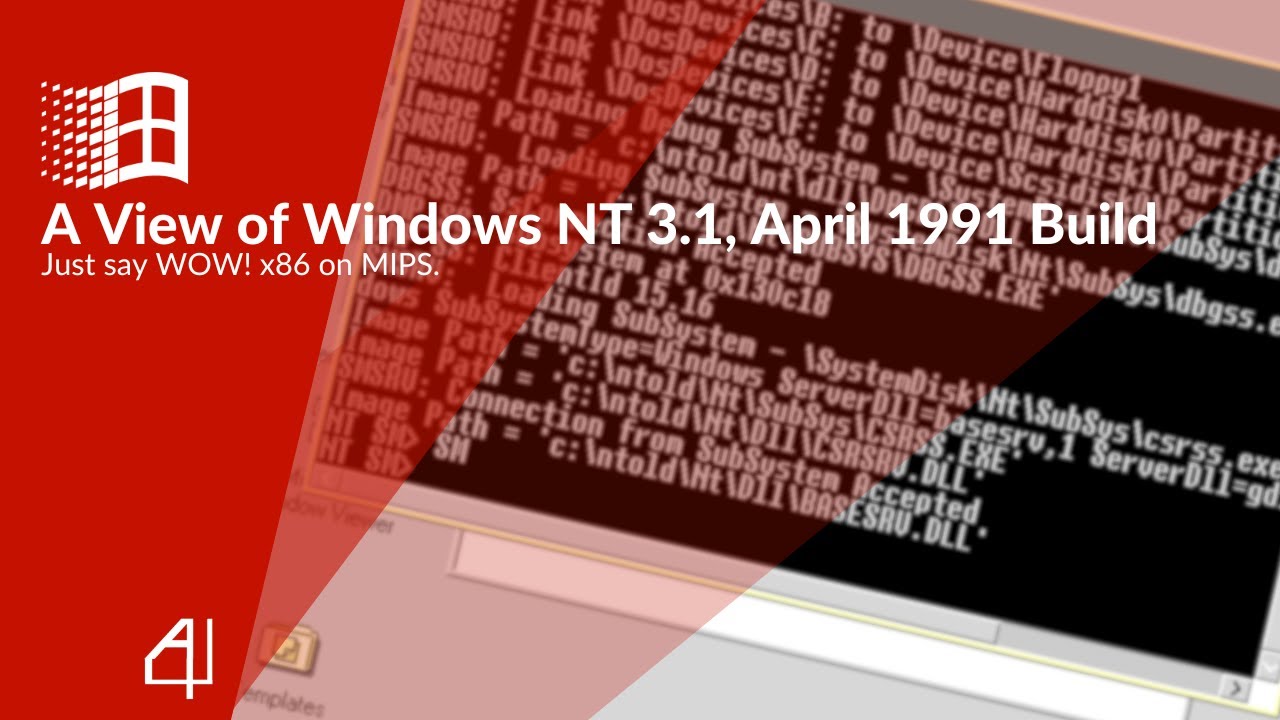 A View of Windows NT 3.1, April 1991 Build - YouTube
