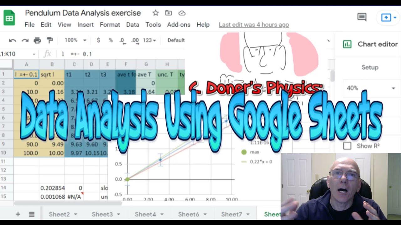 Analyzing Experimental Data Using Google Sheets - YouTube