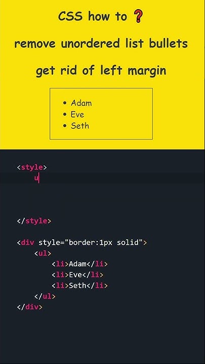 CSS how to remove unordered list bullets and get rid of left margin - YouTube