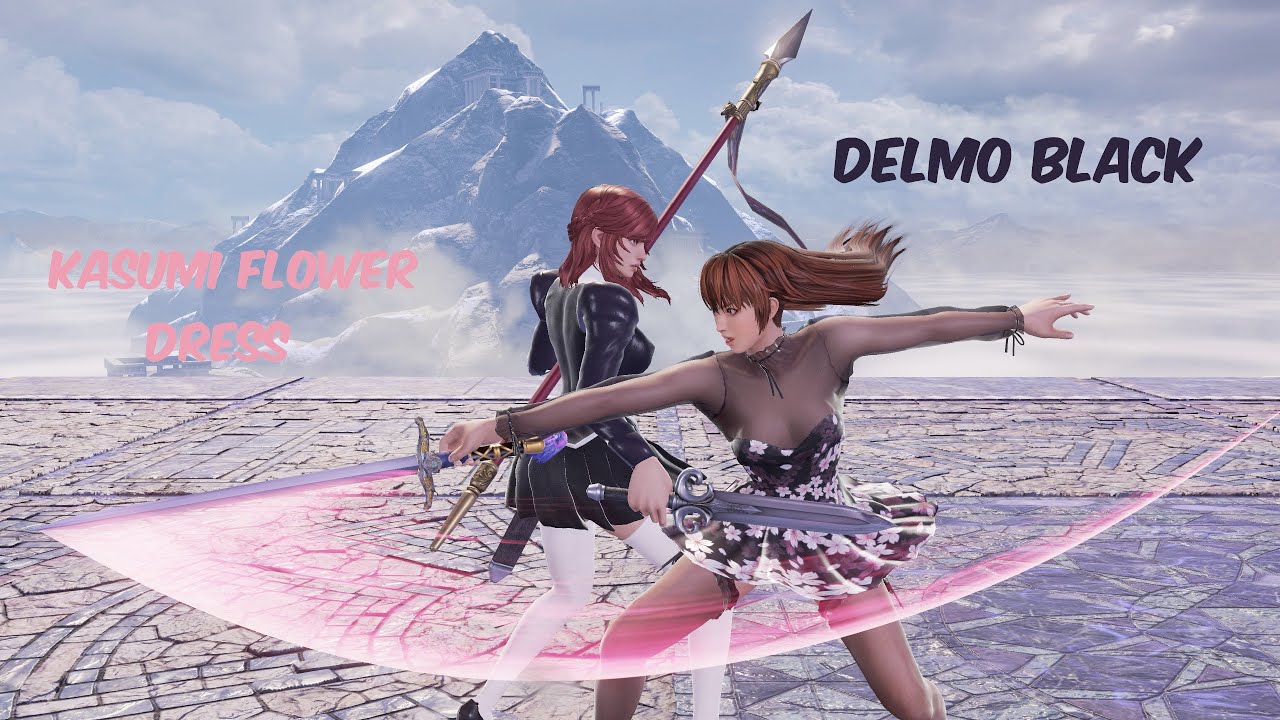 SC6, Kasumi Flower Dress Vs Hilde, Delmo Black, Soulcalibur 6, 4k - YouTube