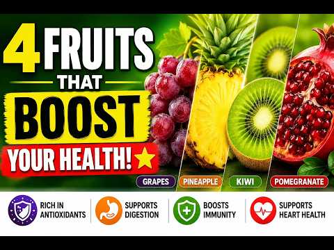 4 Super Fruits You Should Eat Every Day! 🍇🍍🥝❤️ #Shorts ⭐