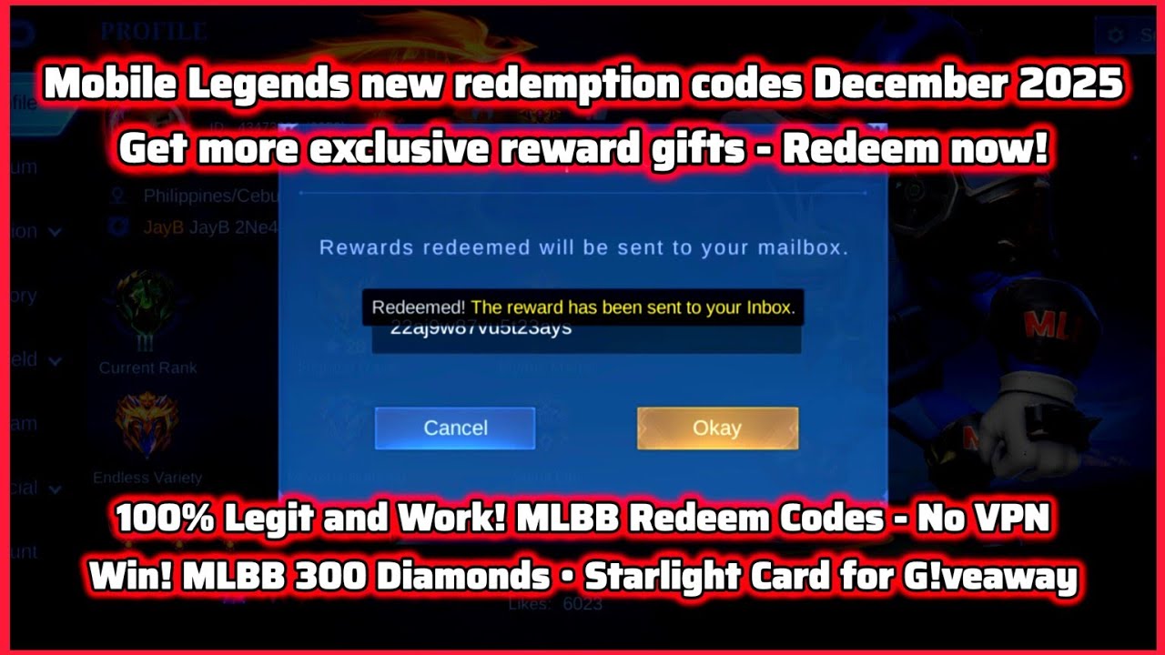 2 Mobile Legends Redeem Codes December 26, 2025 - MLBB Redeem Codes for ...