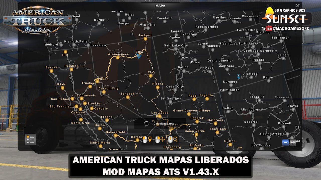 AMERICAN TRUCK V1.43.X TODOS MAPAS LIBERADOS MOD VIPMEMBRO - YouTube