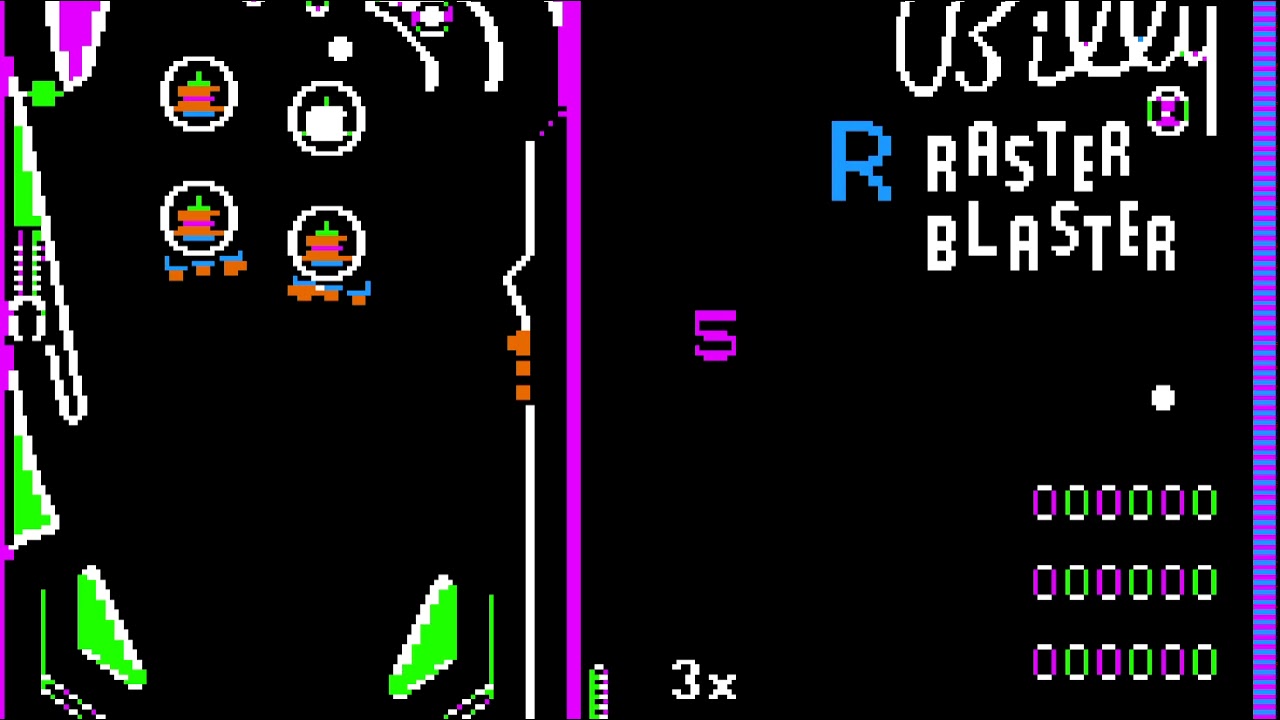 Data Driven Gamer: Raster Blaster (BudgeCo, 1981 Apple II, 60fps) - YouTube