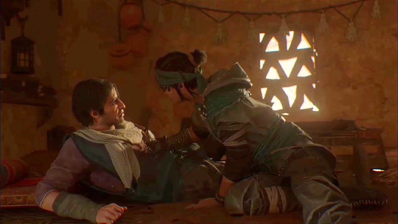 Assassin's Creed Mirage - Nehal comforts Basim after a nightmare - YouTube