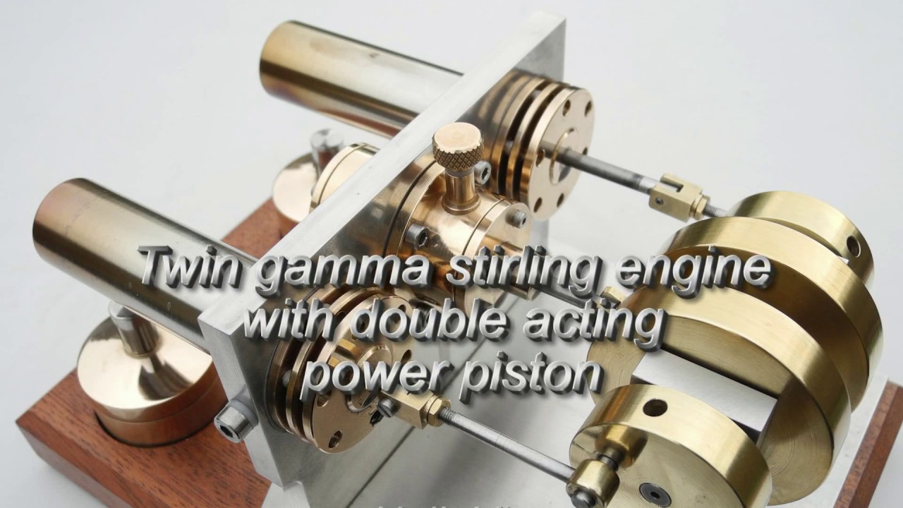 Twin Gamma Stirling engine - YouTube