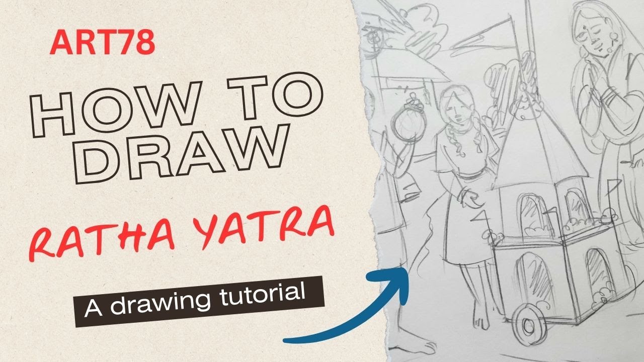 Ratha Yatra Drawing // Ratha Yatra Festival // Step by Step Ratha Yatra ...
