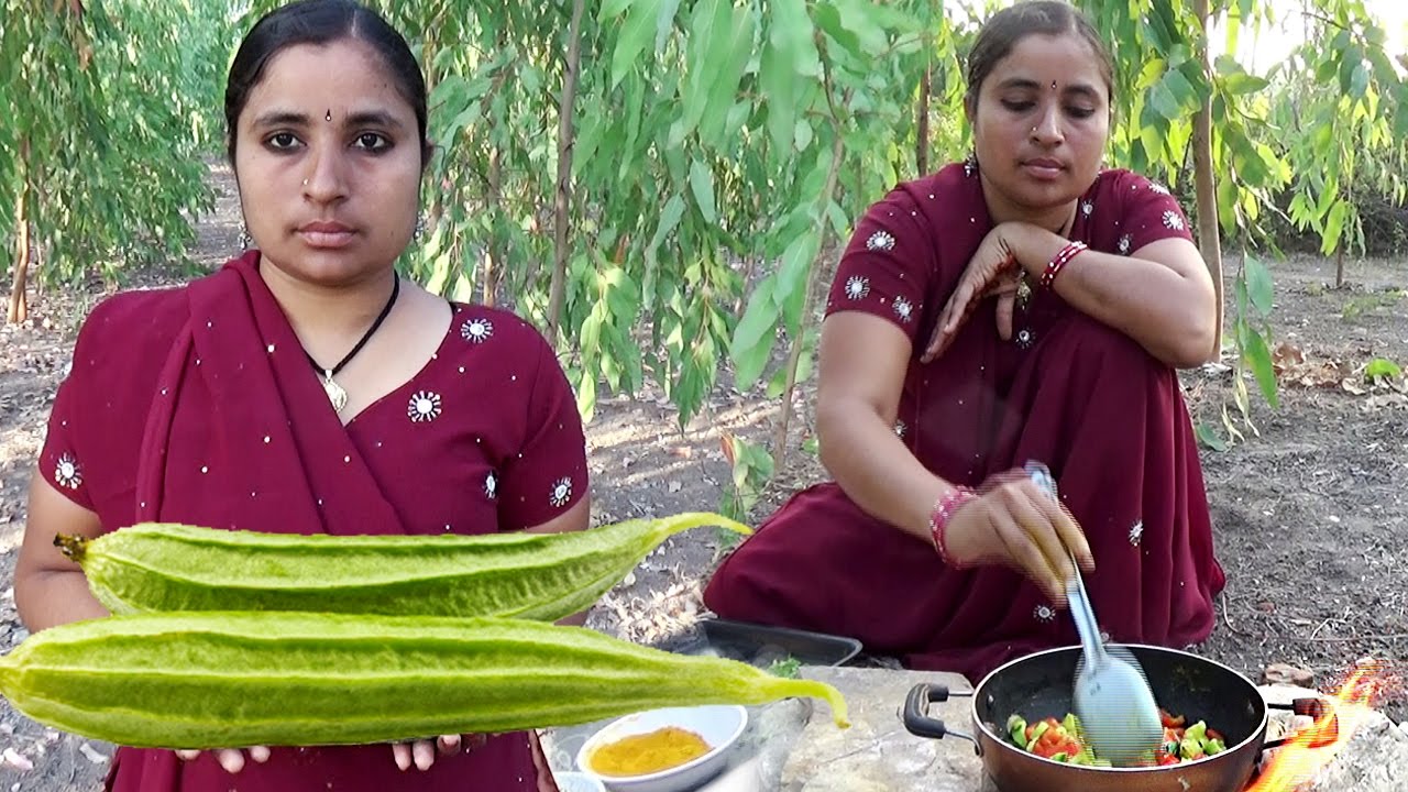 Cooking of Healthy Ridge Gourd Recipe | Perfect Wild Survival Food ...
