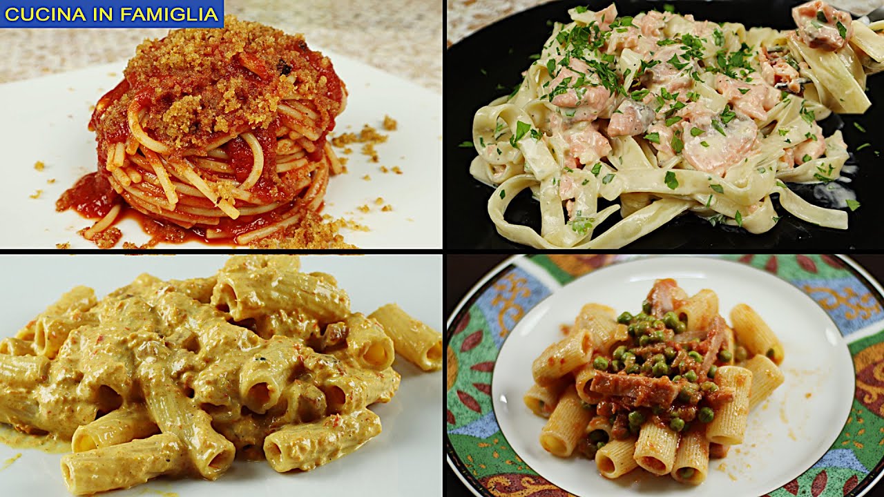 4 idee di primi piatti facili e veloci - YouTube