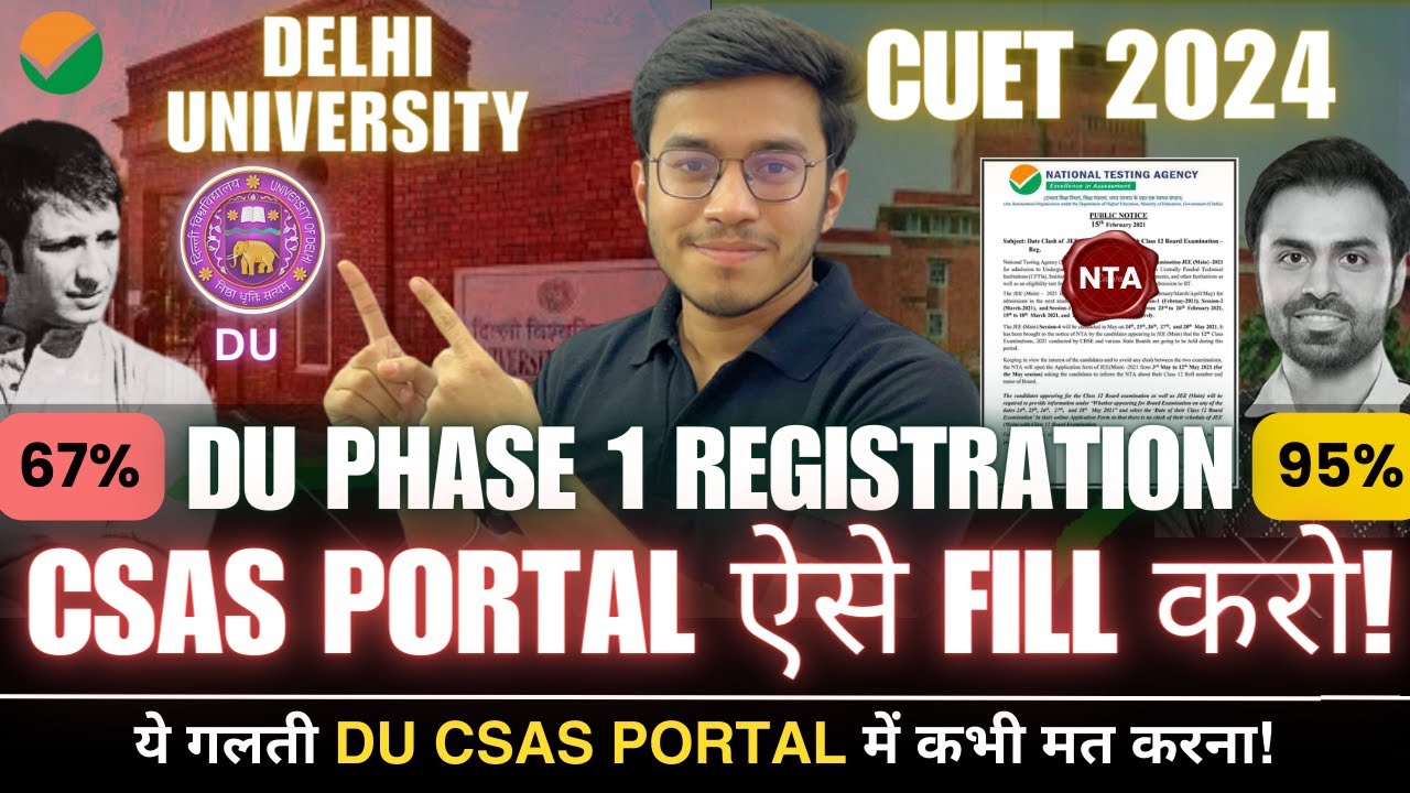 How To Fill Du Csas Portal 2024 Delhi University Step By Step Process