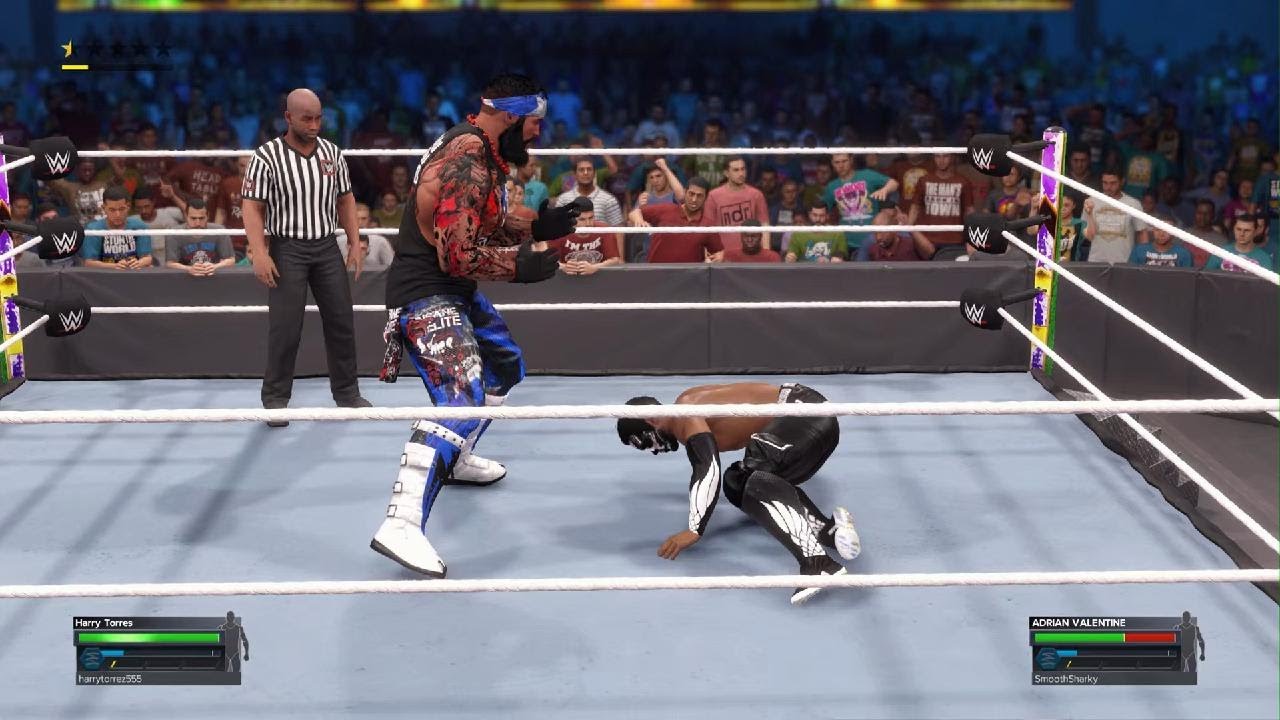 WWE 2K23 The Bigman Harry Torres vs Adrian Valentine - YouTube